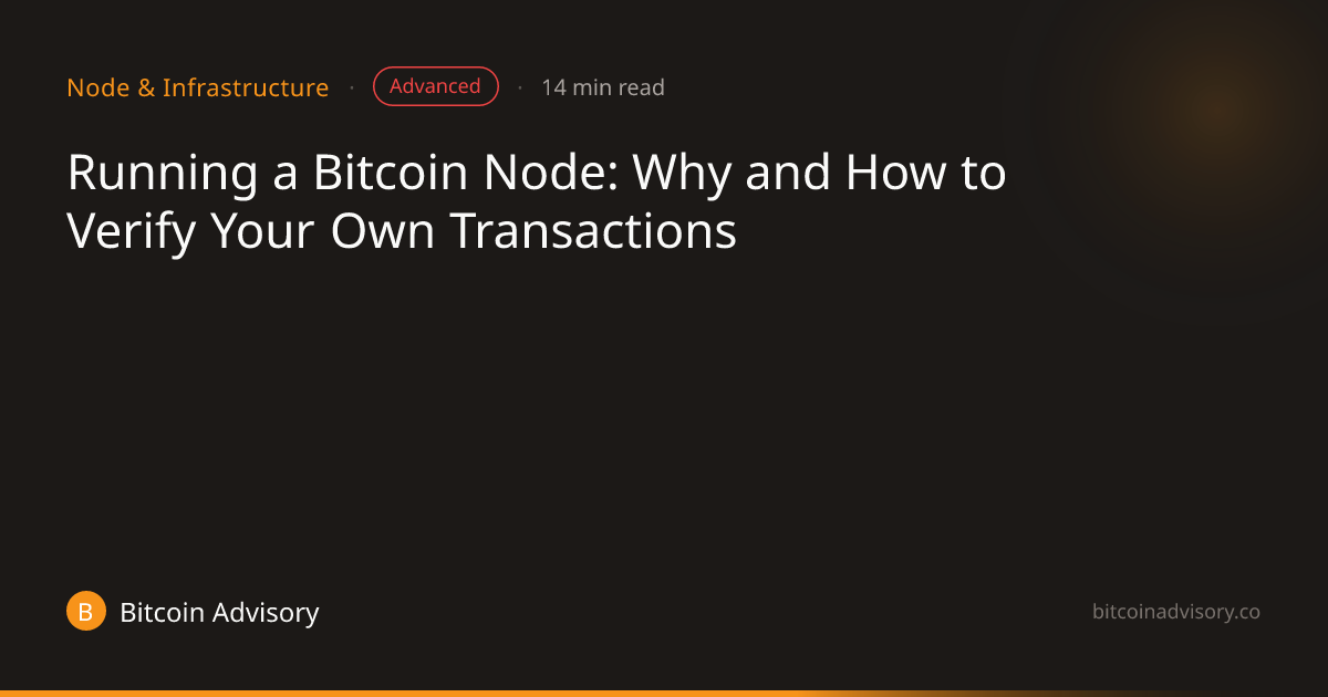 How to Run a Bitcoin Node (2026 Setup Guide)